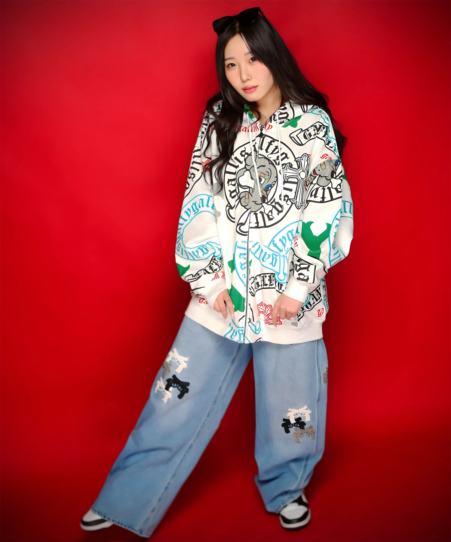 GALFY×GALLIS ADDICTION】ガラノハーツジップパーカー(MENS GALFY×GALLIS ADDICTION】ガラノハーツジップパーカー(MENS
