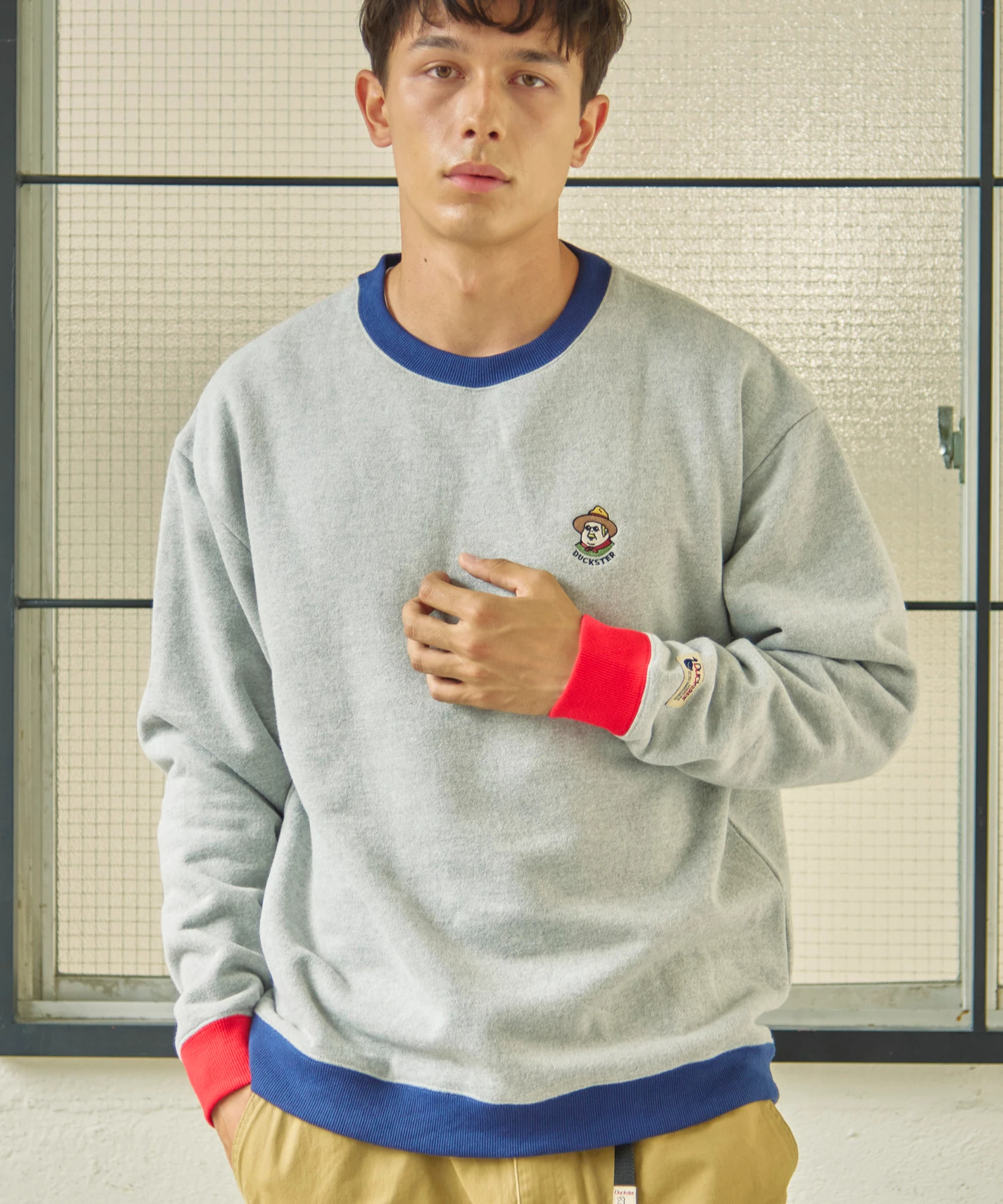 DUCKSTER/ダックスター OJISAN刺繍マルチカラースウェット (MENS)｜ファッション通販 SANKO BAZAAR（サンコーバザール）